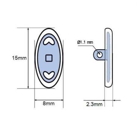 Screw-On Oval Silicone Nose Pad (1pair) - Citylens